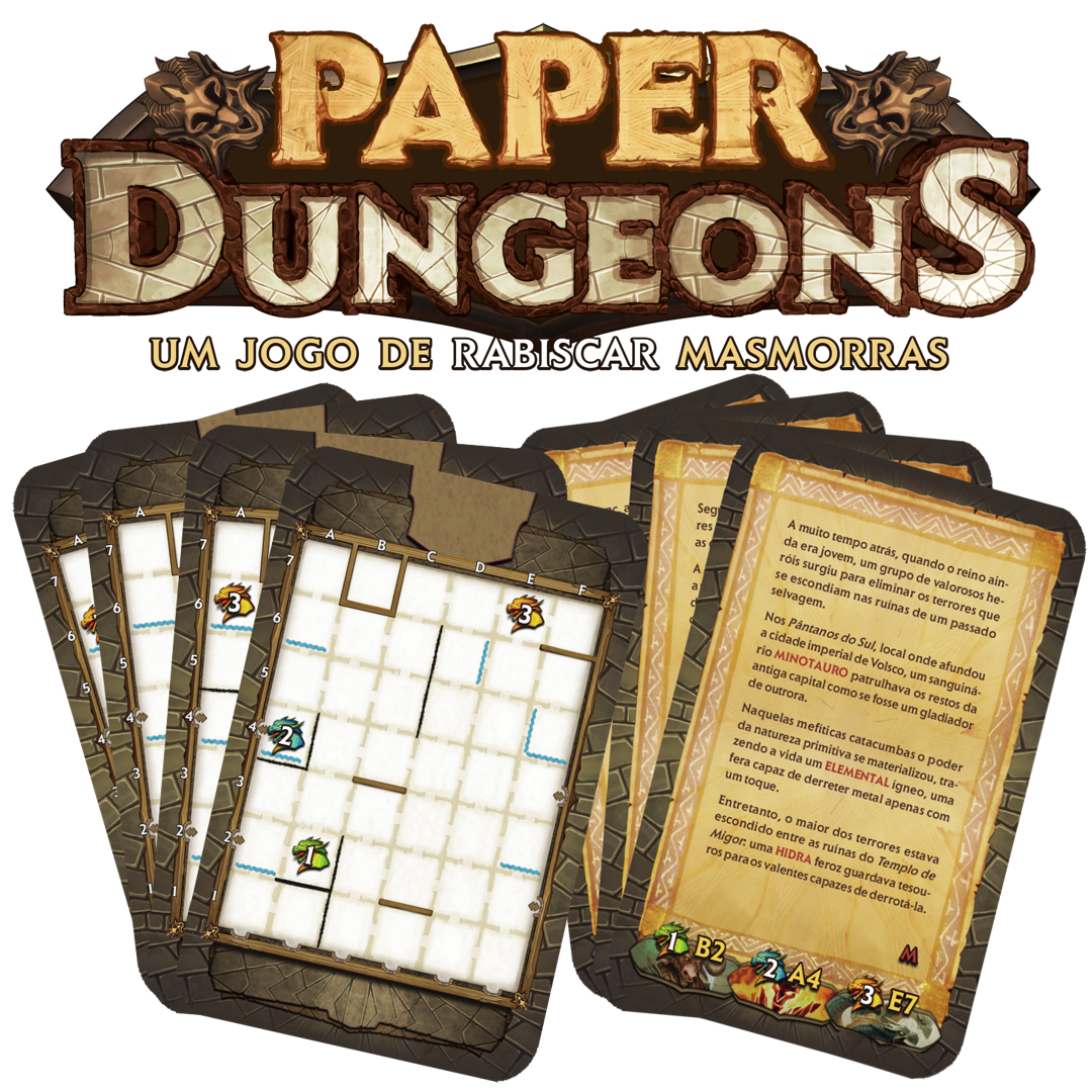Combo Paper Dungeons e Expansões - meeplebr