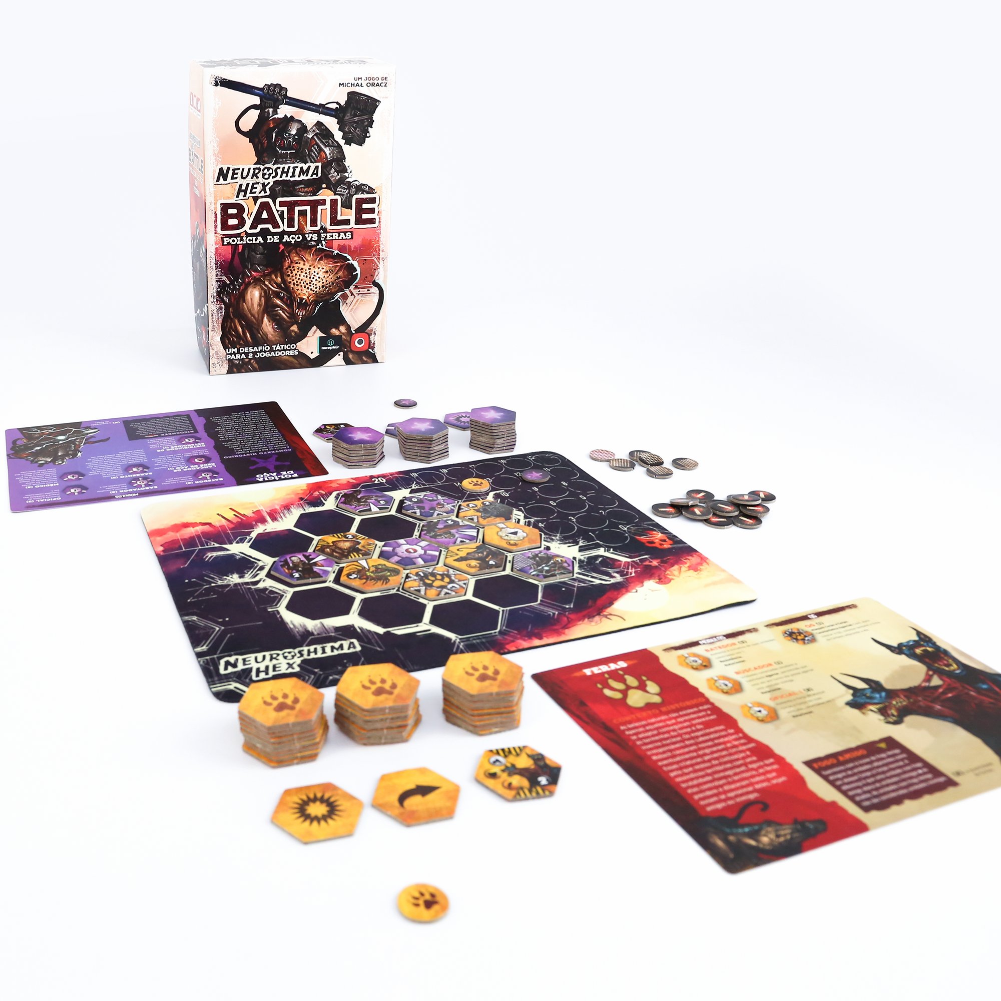 Neuroshima Hex: Battle - Polícia de Aço Vs. Feras - meeplebr