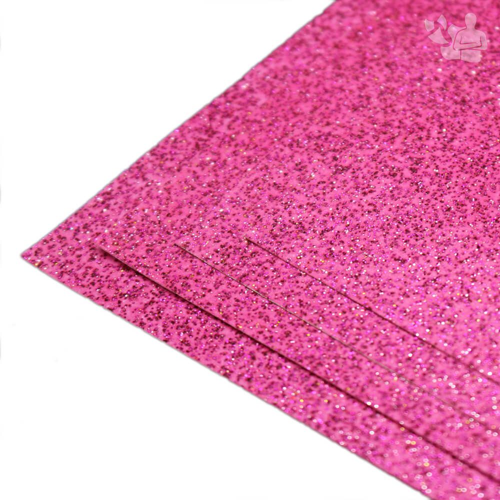 Papel Glitter Adesivo - Pink - A4 - SupperPapel | 11 anos!
