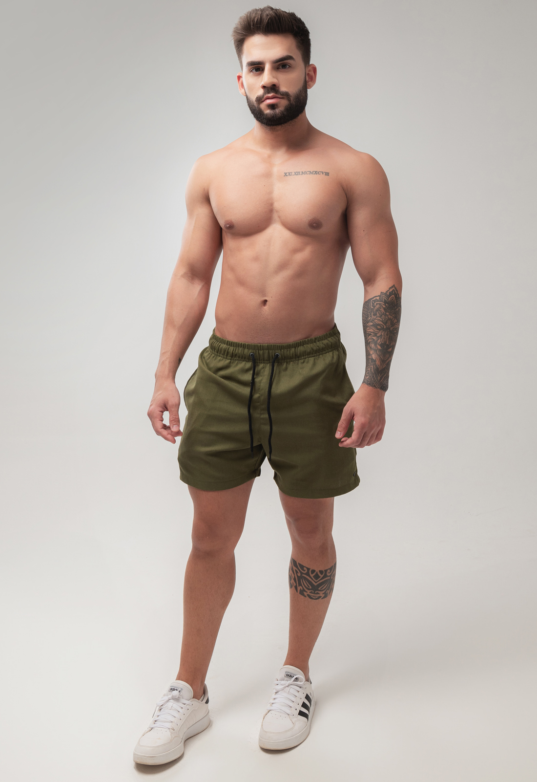 Shorts Bermuda Linho Casual Masculino Premium Verde Musgo - LaVíbora ...
