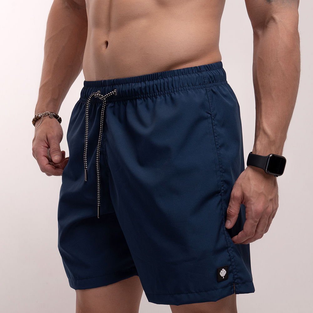 Short Microfibra Elastano Azul Marinho | LVBR - LaVíbora: Shorts ...
