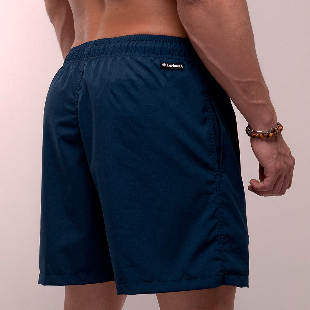 Short Microfibra Elastano Azul Marinho | LVBR - LaVíbora: Shorts ...