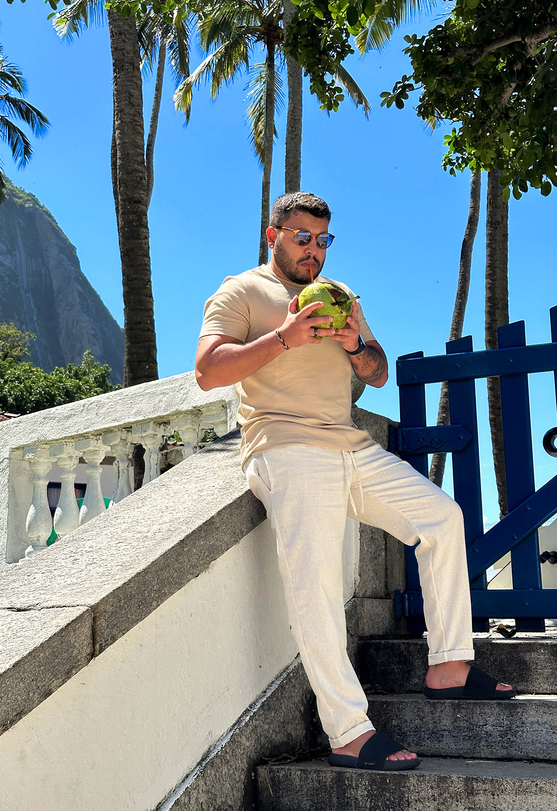 Calça De Linho Masculina Casual Premium - Natural - LaVíbora: Shorts ...