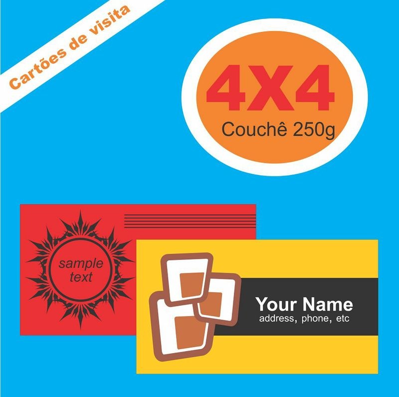 Cartões de visita couchê 250g 4x4 | 1000 Unid. - Épica Design