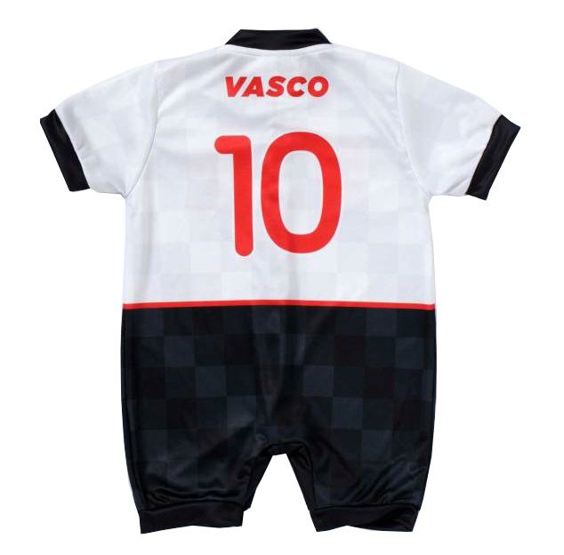 Macacão Bebê Vasco Manga Curta Oficial - Torcida Baby - Cia Bebê