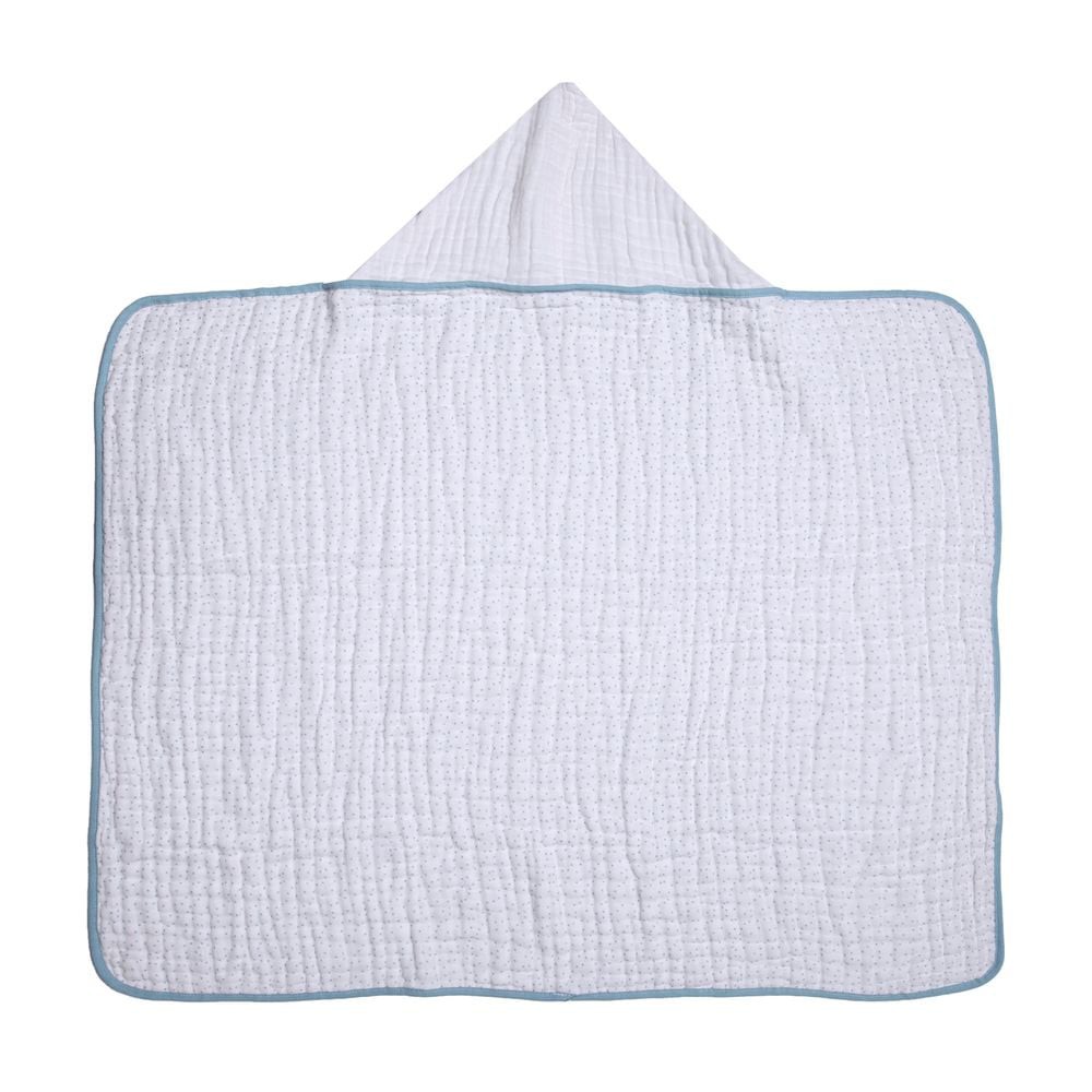 Toalha De Banho Soft Capuz Bordado Tubarão Papi - Cia Bebê