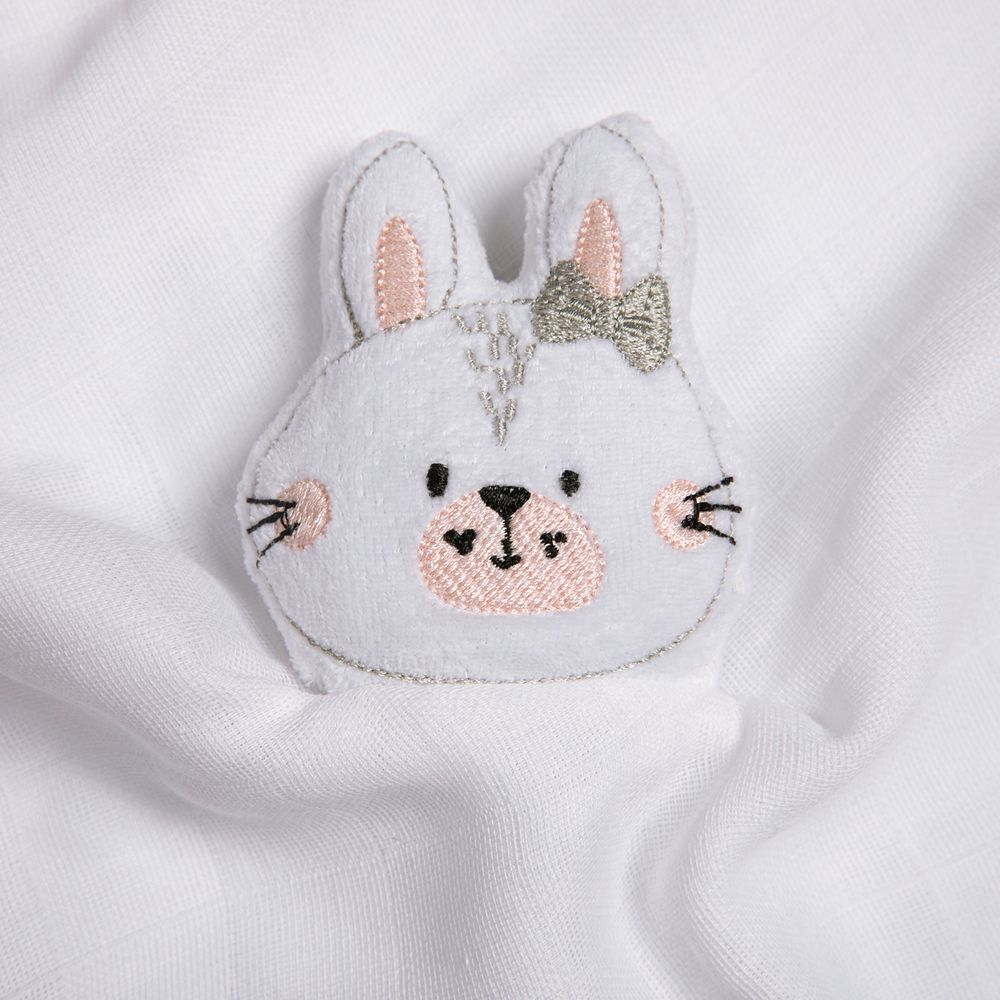 Naninha Bebê Coelhinha Papi Friends 40Cm X 40Cm - Cia Bebê