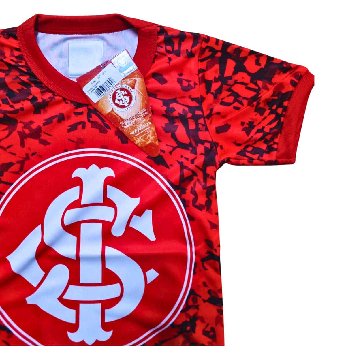 Camiseta Infantil Internacional Brasão Oficial - Cia Bebê