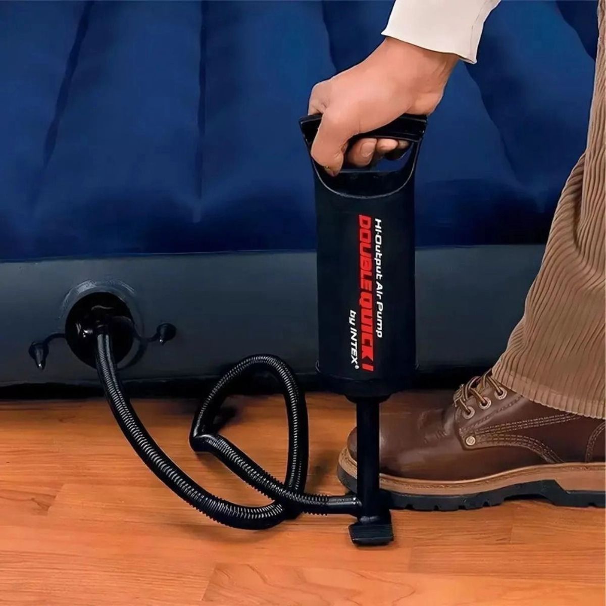 Bomba De Ar Manual 3 Bicos Double Quick 29cm Intex - Cia Bebê