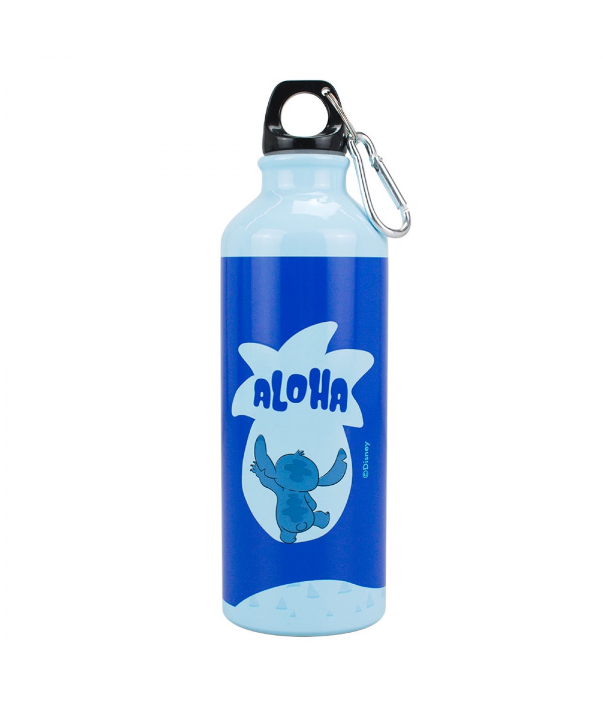 Garrafa Squeeze Alumínio Stitch com Mosquetão 500ml - Cia Bebê