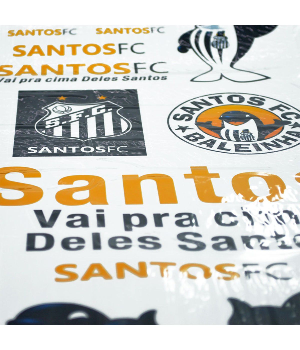 Cartela de Adesivos do Santos Oficial - Cia Bebê