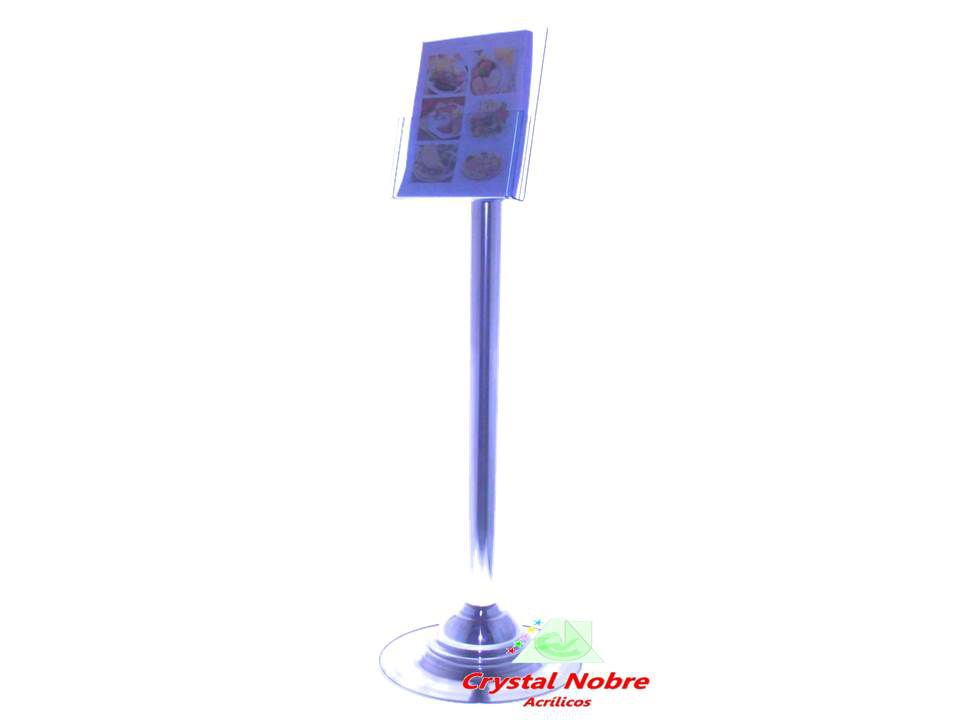 Porta panfletos com Pedestal Crystal Nobre Acrílicos - Crystal Nobre ...