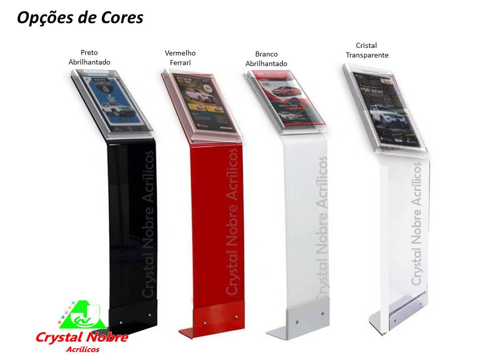 Display Totem Pedestal Expositor Crystal Nobre Acrílicos - Crystal ...