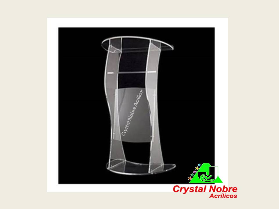 Púlpito de acrílico Crystal Nobre Acrílicos - Crystal Nobre Acrílicos