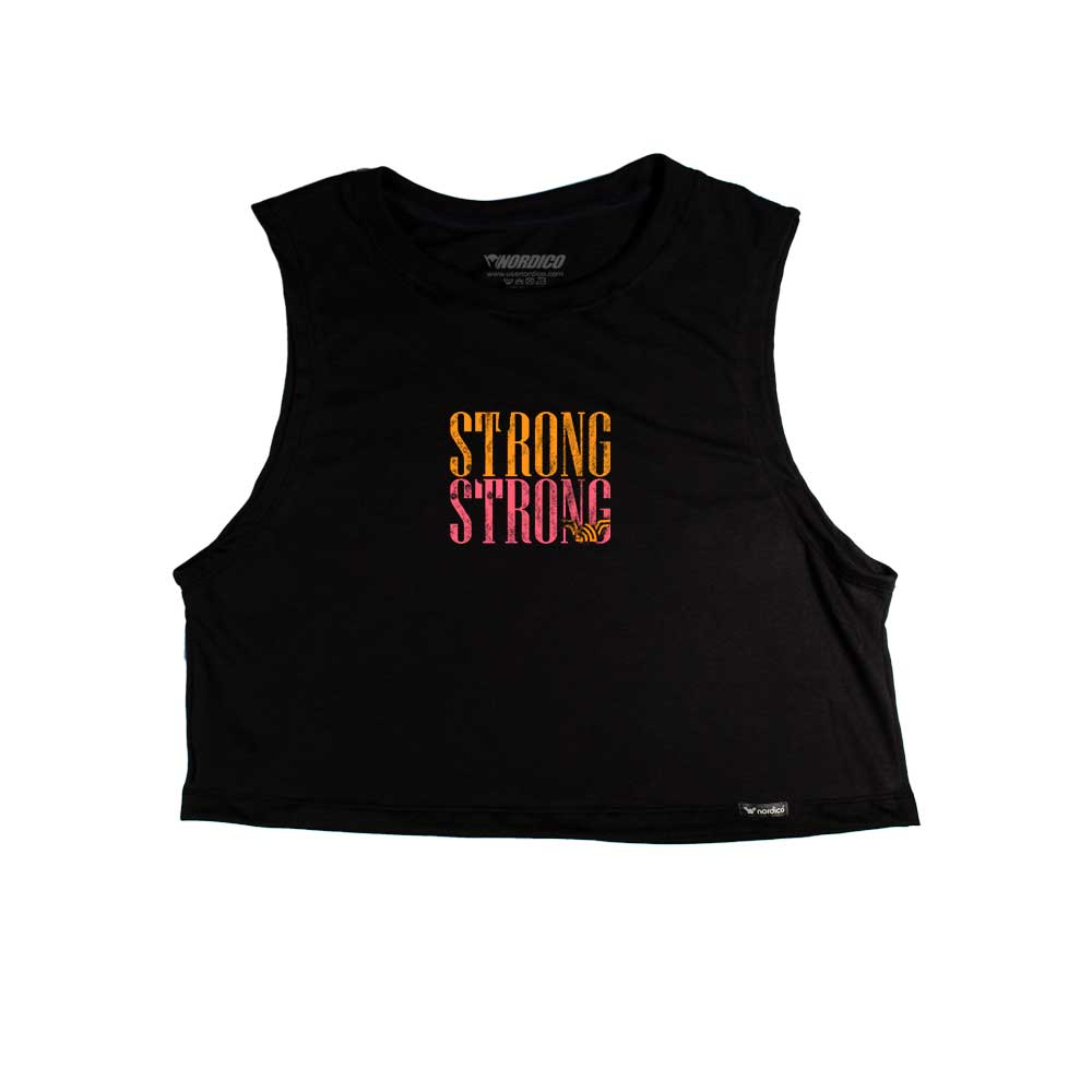 Cropped Hello Strong Cor preta 100% algodão - Nordico