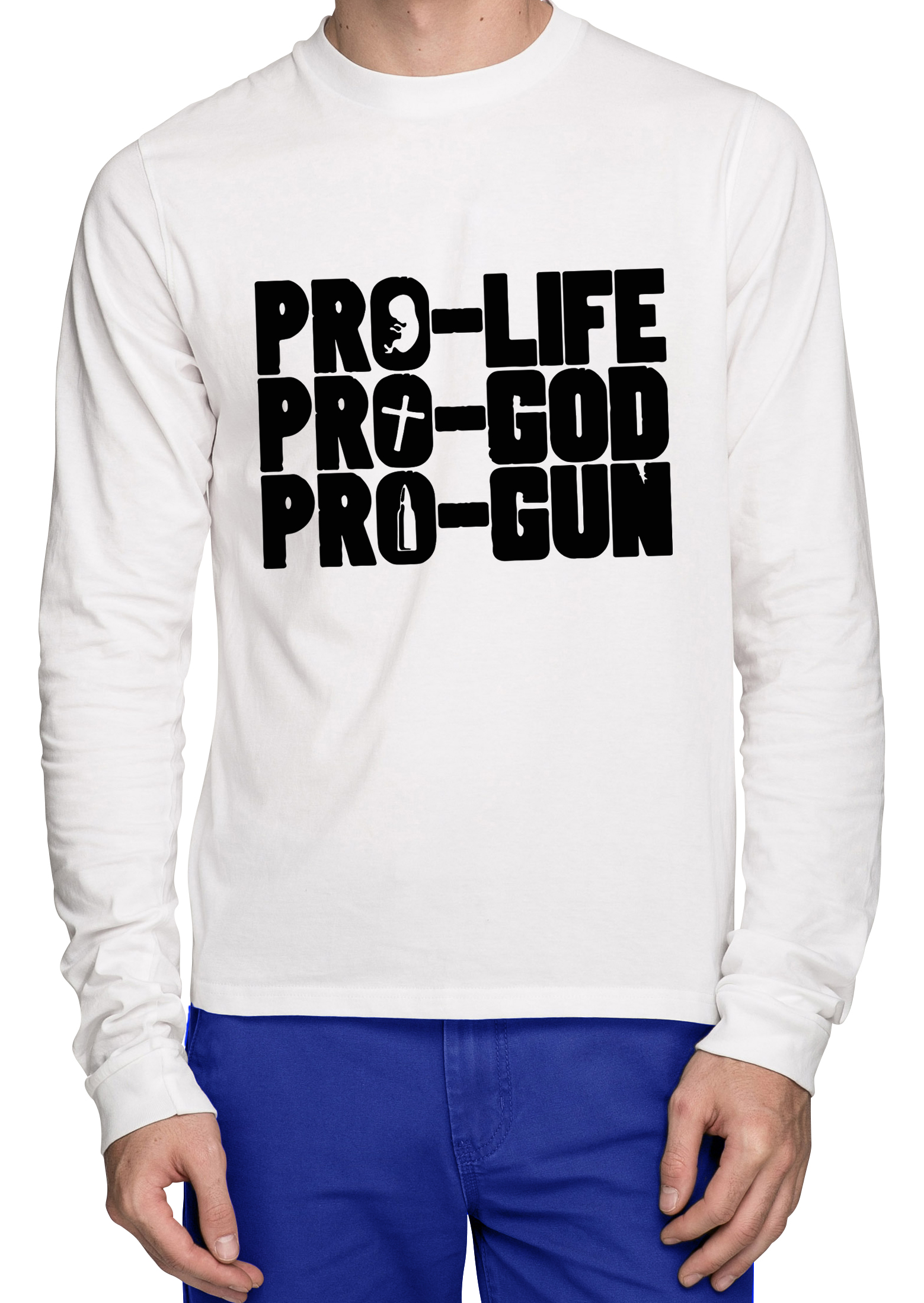 Camiseta Pro-Life-Pro-God-Pro-Gun - DireitaStore