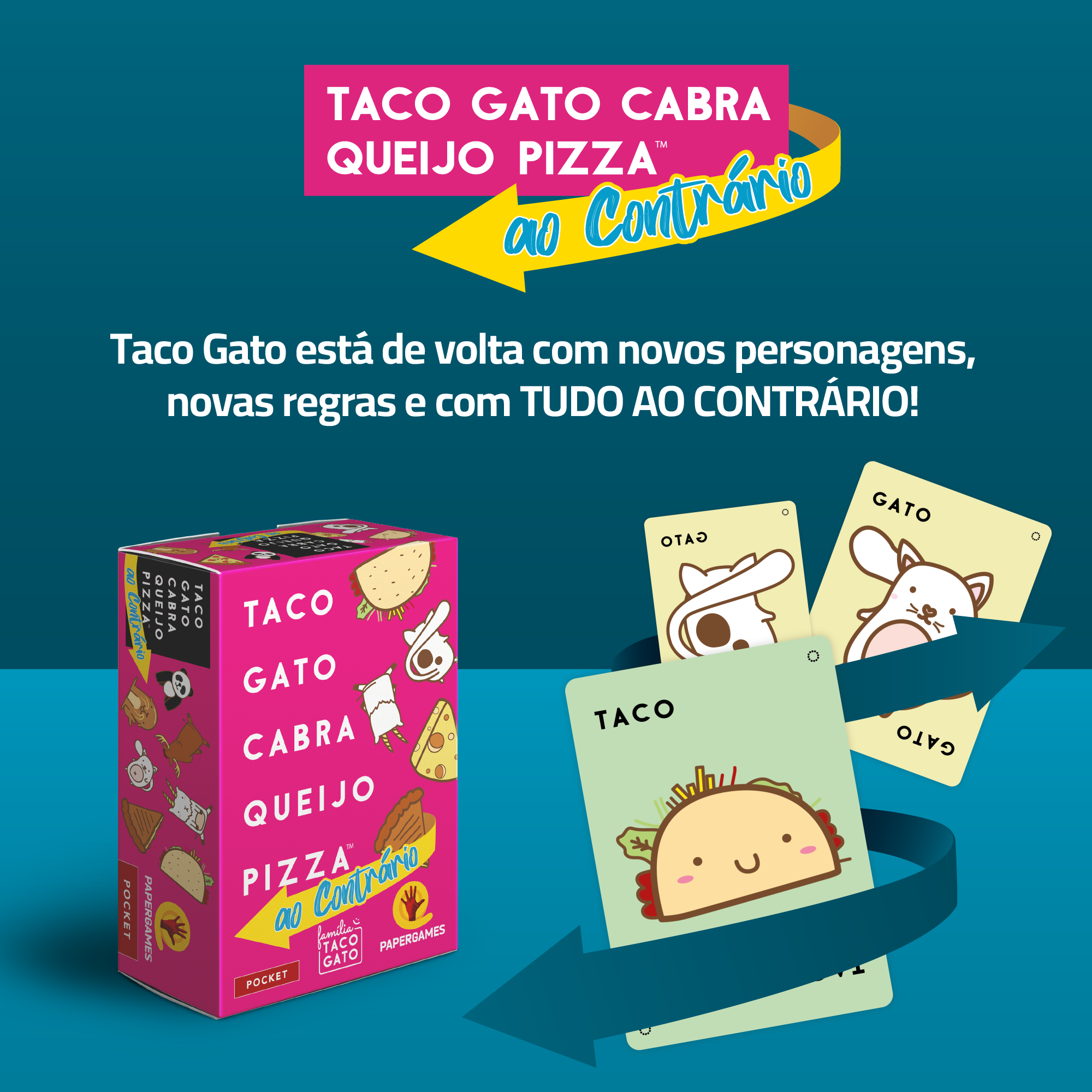 Taco Gato Cabra Queijo Pizza: ao Contrário (Família Taco Gato ...