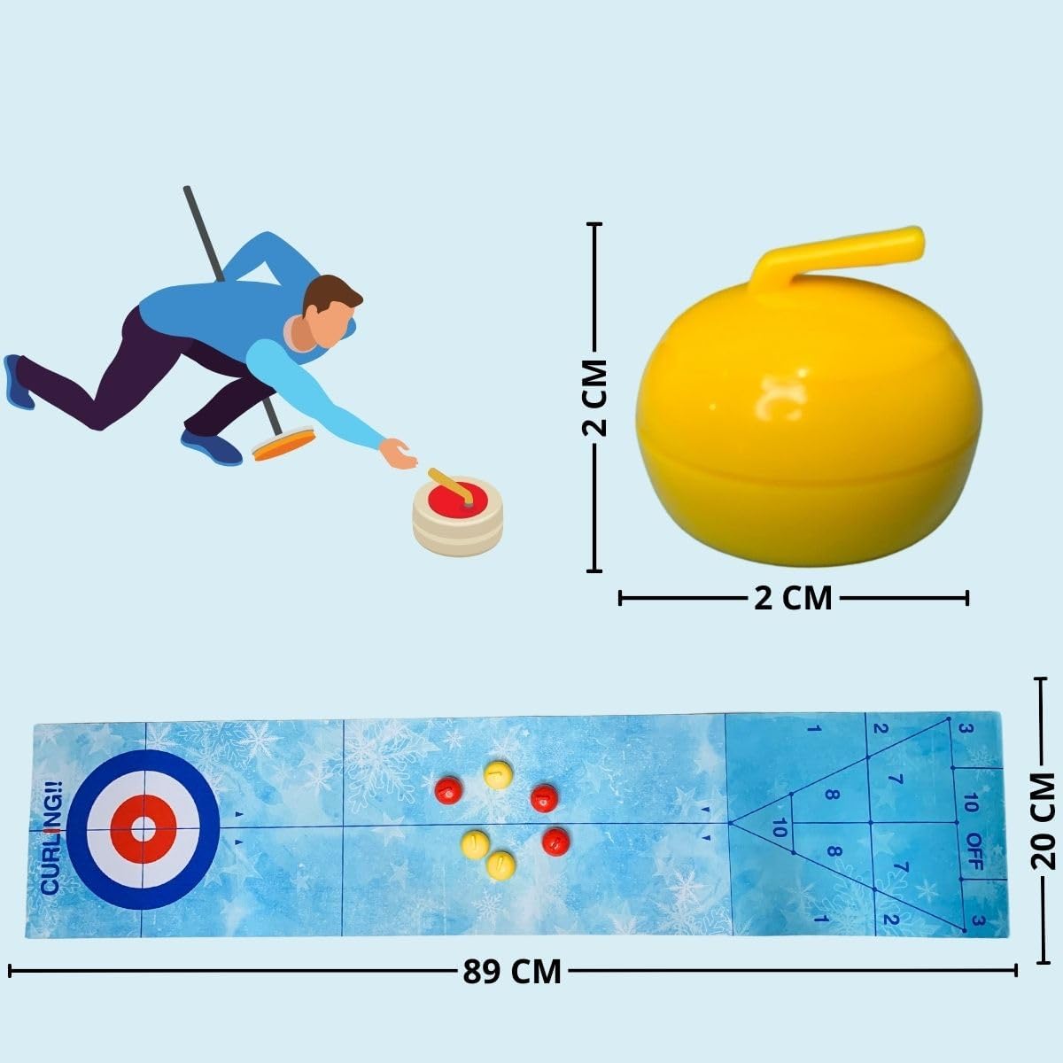 Jogo Mini Curling Indoor Pakitoys - Tio Gêra