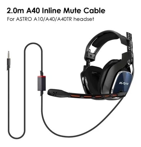 Cabo Controlador Headset Logitech A10 A40 A40tr A50 C/ Mute - Casa do ...