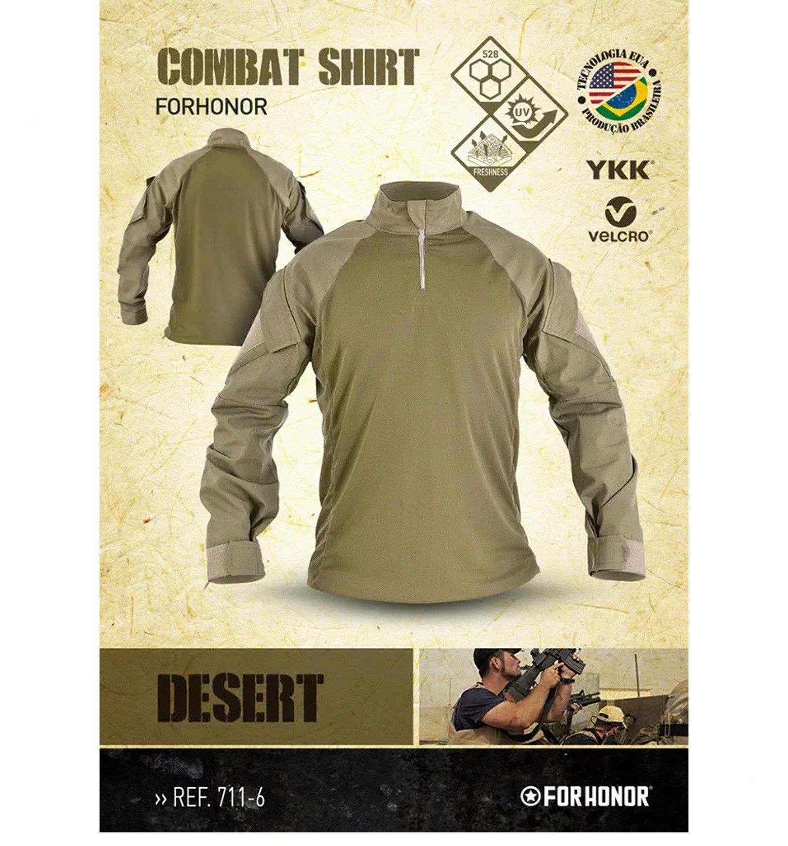 Combat Shirt Forhonor 711 Manga Longa Desert - LOJA WWART - Tático ...