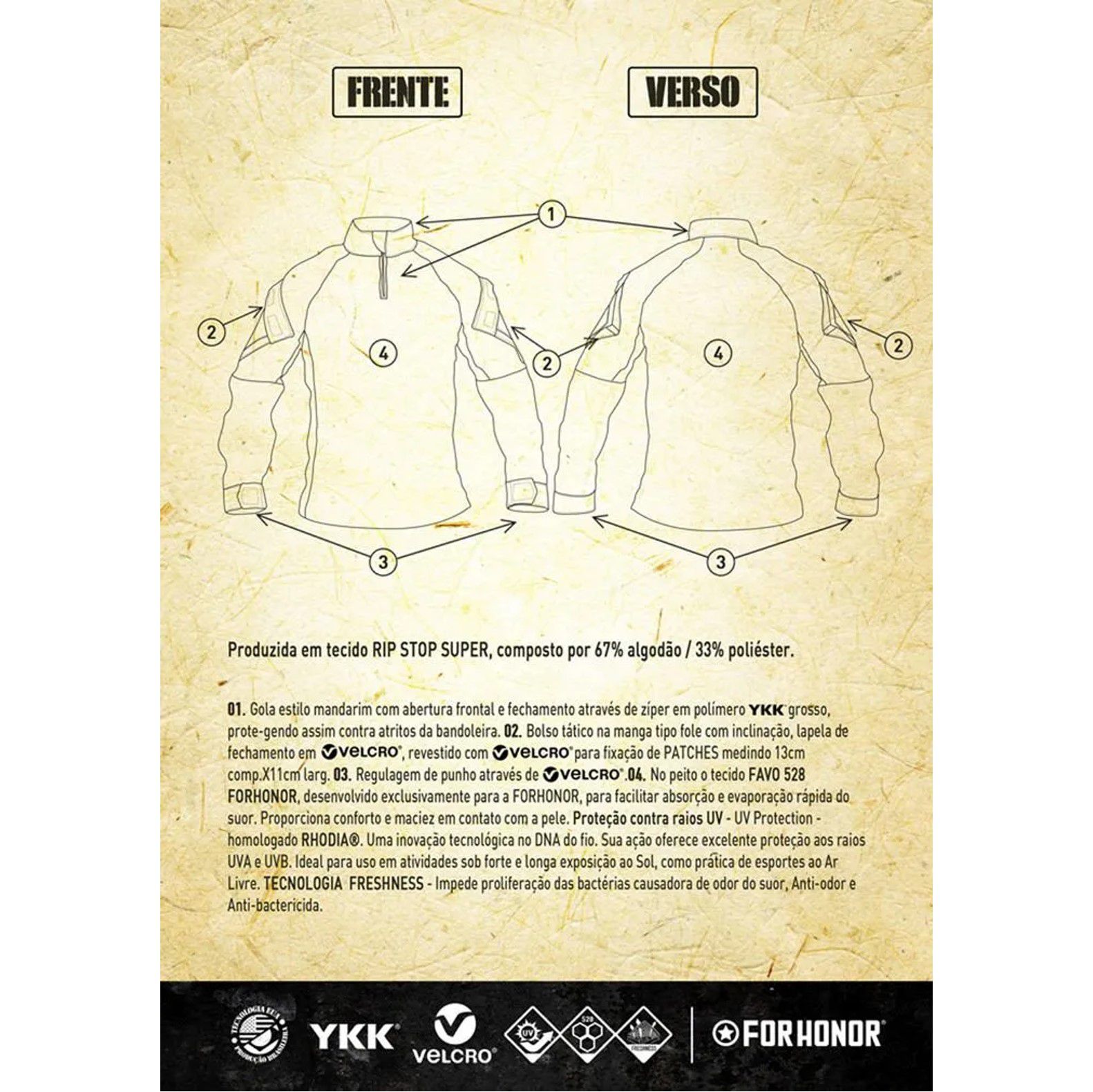 Combat Shirt For honor Manga Longa Preta - LOJA WWART - Tático Militar ...