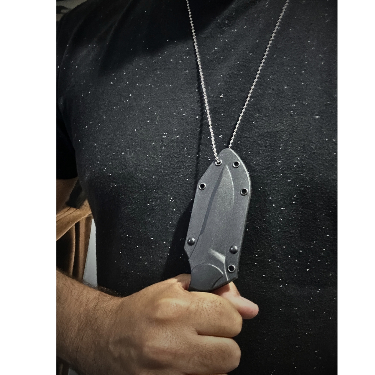 Faca de Auto-Defesa (Neck Knife) e Cintura com Bainha de Polímero ...