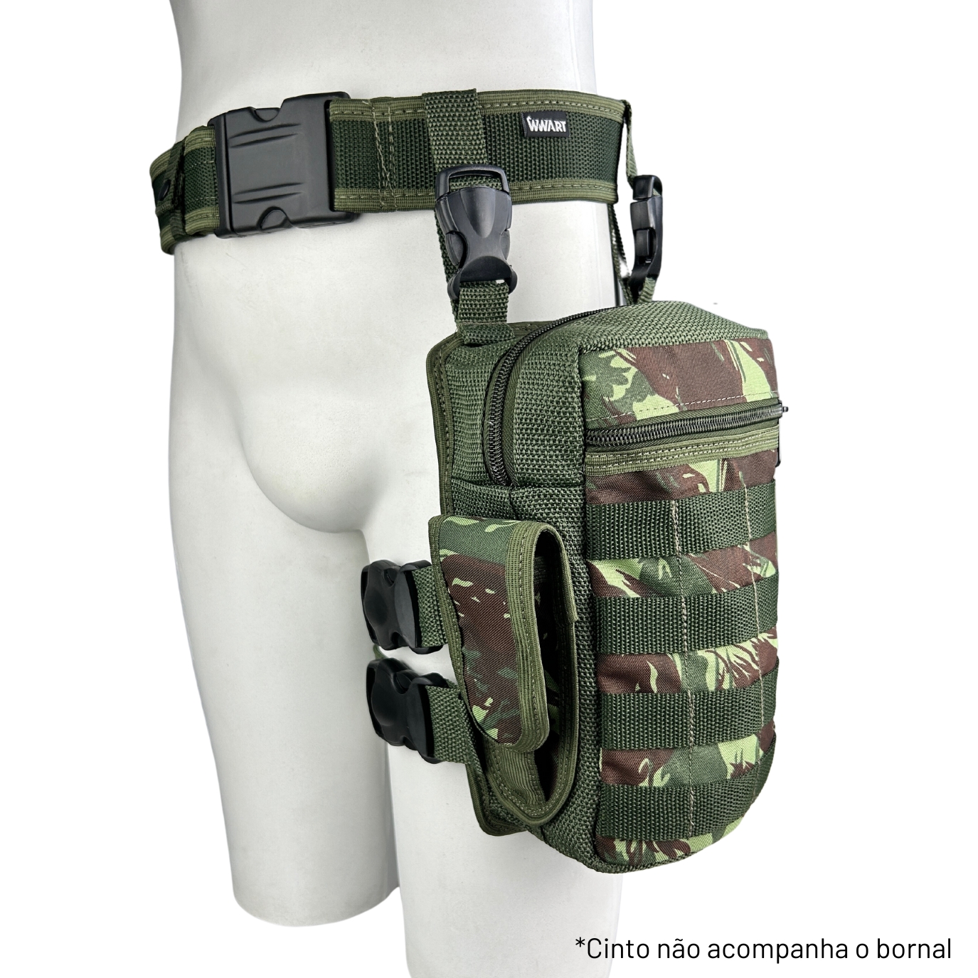 Bornal de Perna Camuflado 4 Compartimentos Ziper Frontal - LOJA WWART - Tático Militar | Airsoft ...