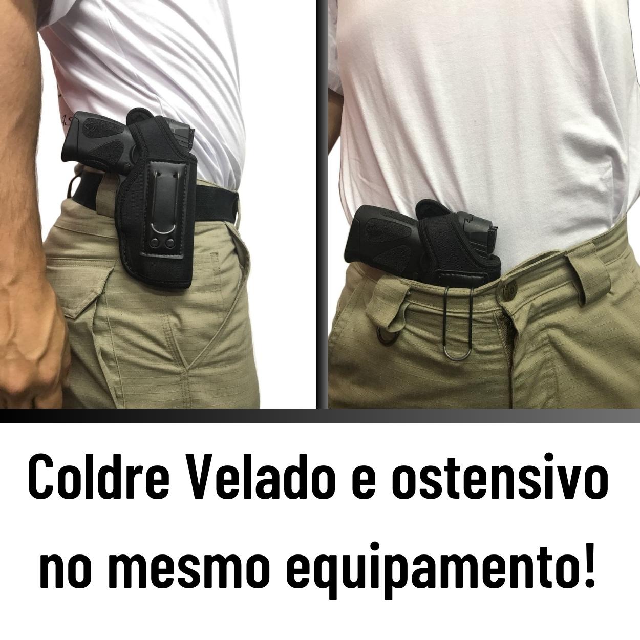 Coldre Híbrido Velado 800 + Ostensivo PT838 / PT809 / PT840 / PT845 ...