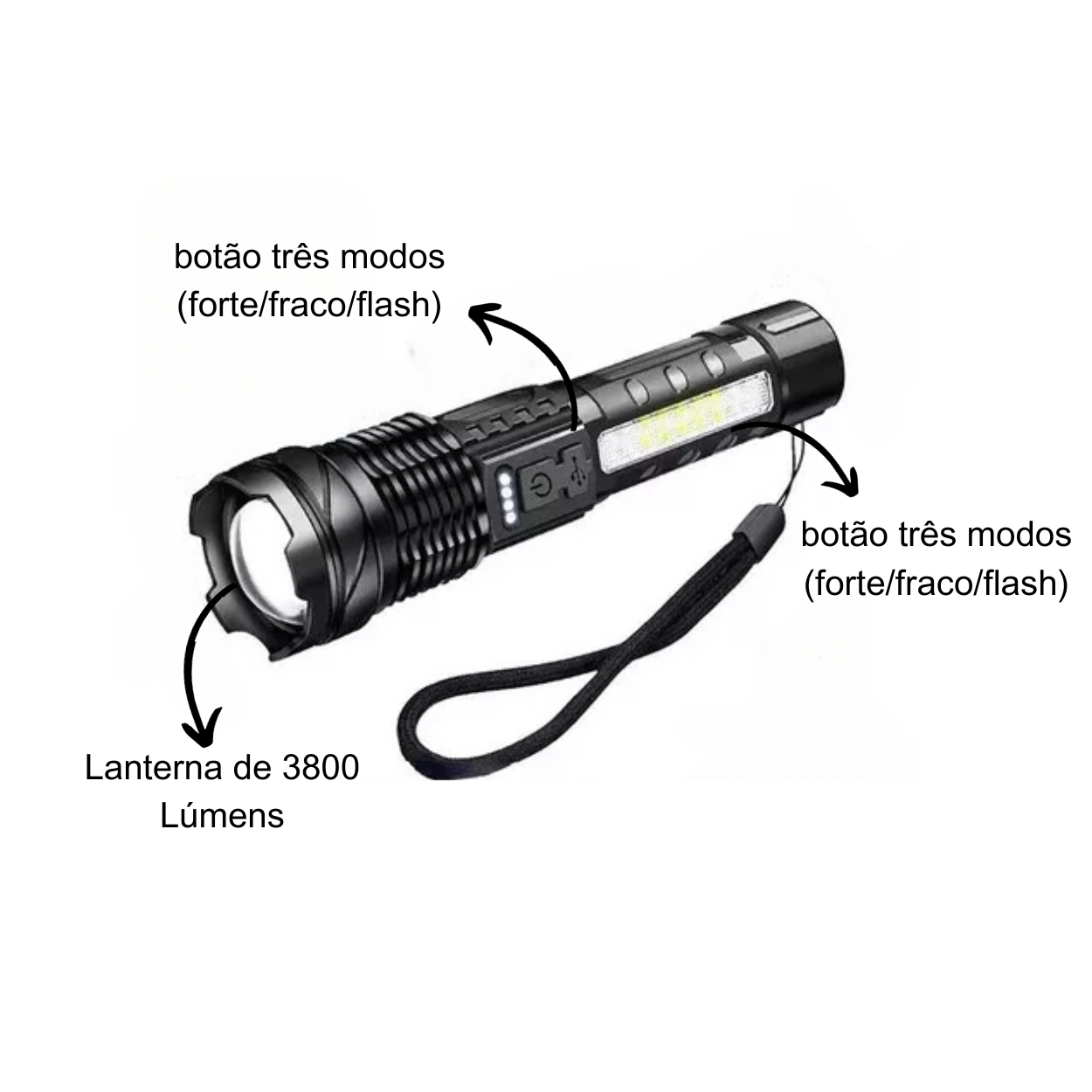 Lanterna Laser Titanium / Super potente - LOJA WWART - Tático Militar ...