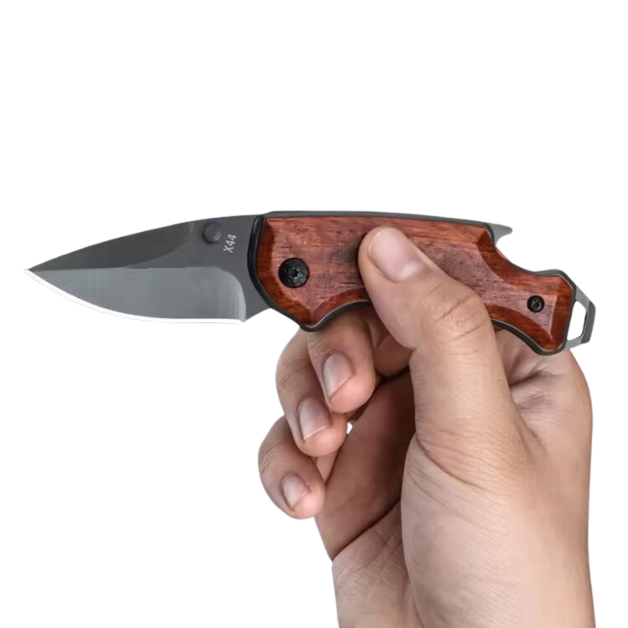 Mini Faca retrátil em Cabo de Madeira Natural - LOJA WWART - Tático ...