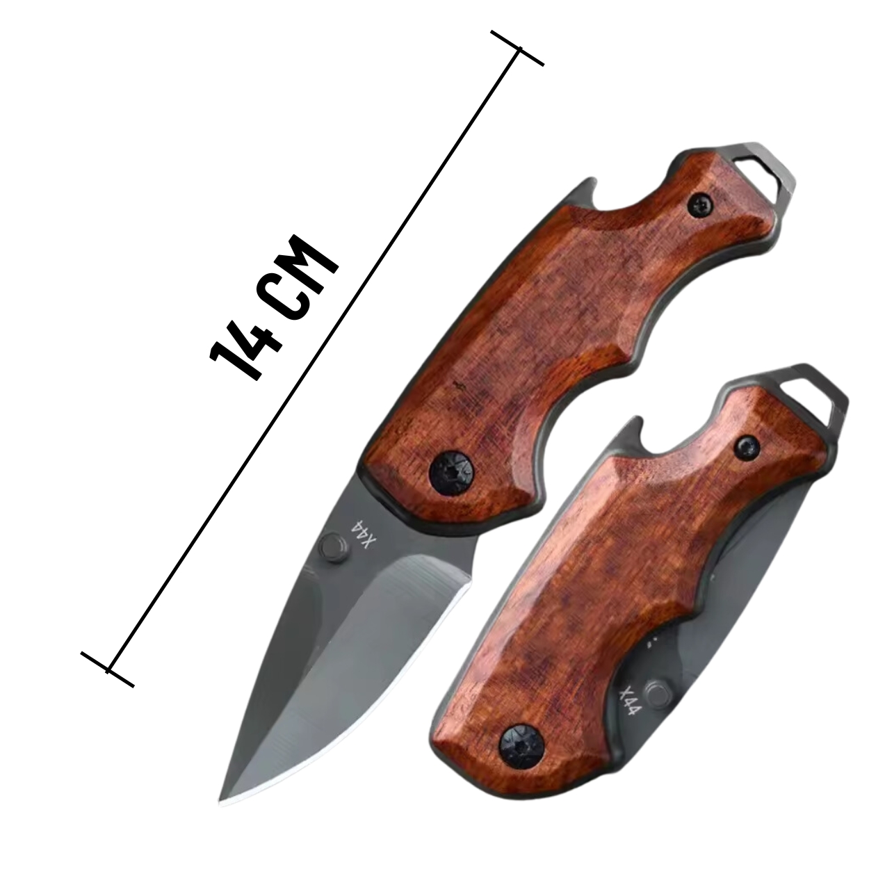 Mini Faca retrátil em Cabo de Madeira Natural - LOJA WWART - Tático ...