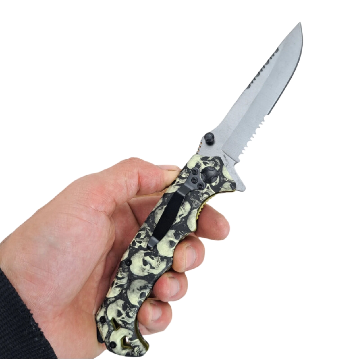 Canivete Retrátil Cabo de Caveira - LOJA WWART - Tático Militar ...