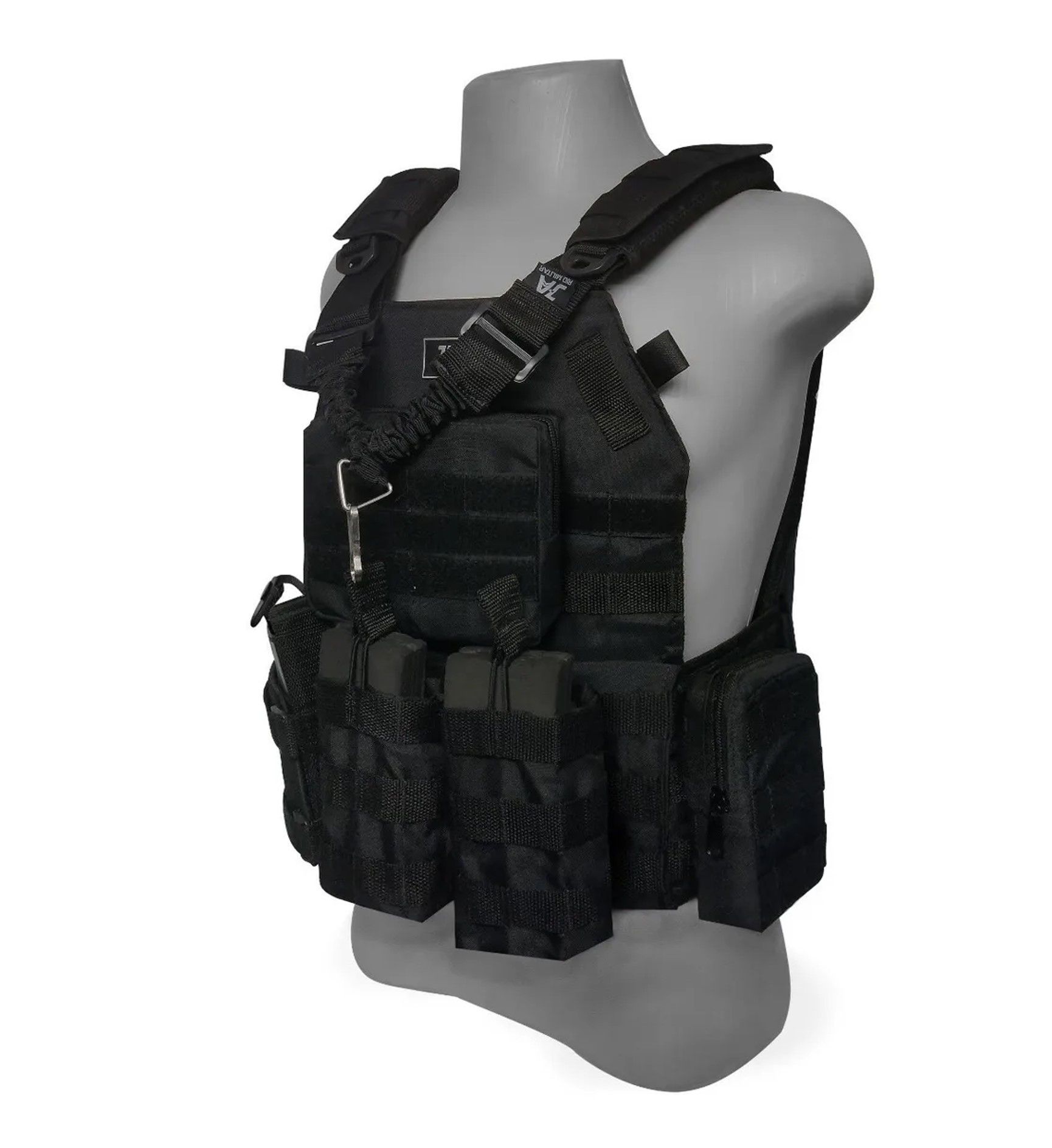 Colete Modular Plate Carrier J.A. Rio Militar - Preto - LOJA WWART ...