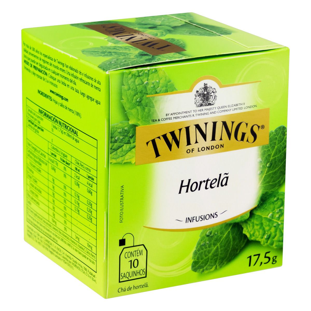 Chá Twinings Hortelã 10 sachês - ChaPires.com.br - 8 anos!