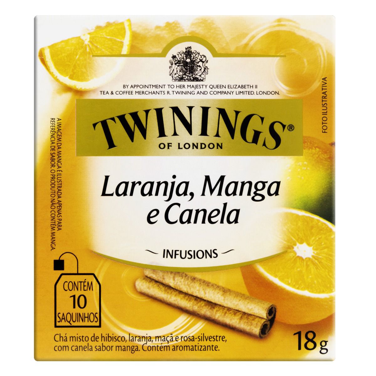 Chá Twinings Laranja, Manga e Canela 10 sachês - ChaPires.com.br - 8 anos!