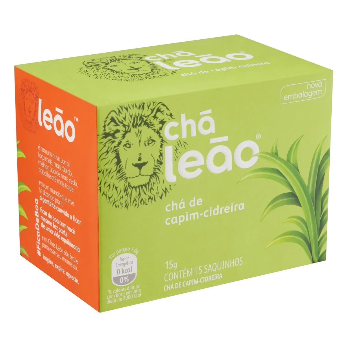 Chá Leão Capim Cidreira 15 Sachês Embalados Individualmente - ChaPires ...