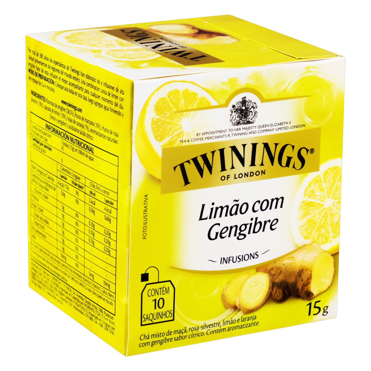 Chá Twinings Limão Com Gengibre Kit 12 Caixas 10 Un 120 Sachês ...