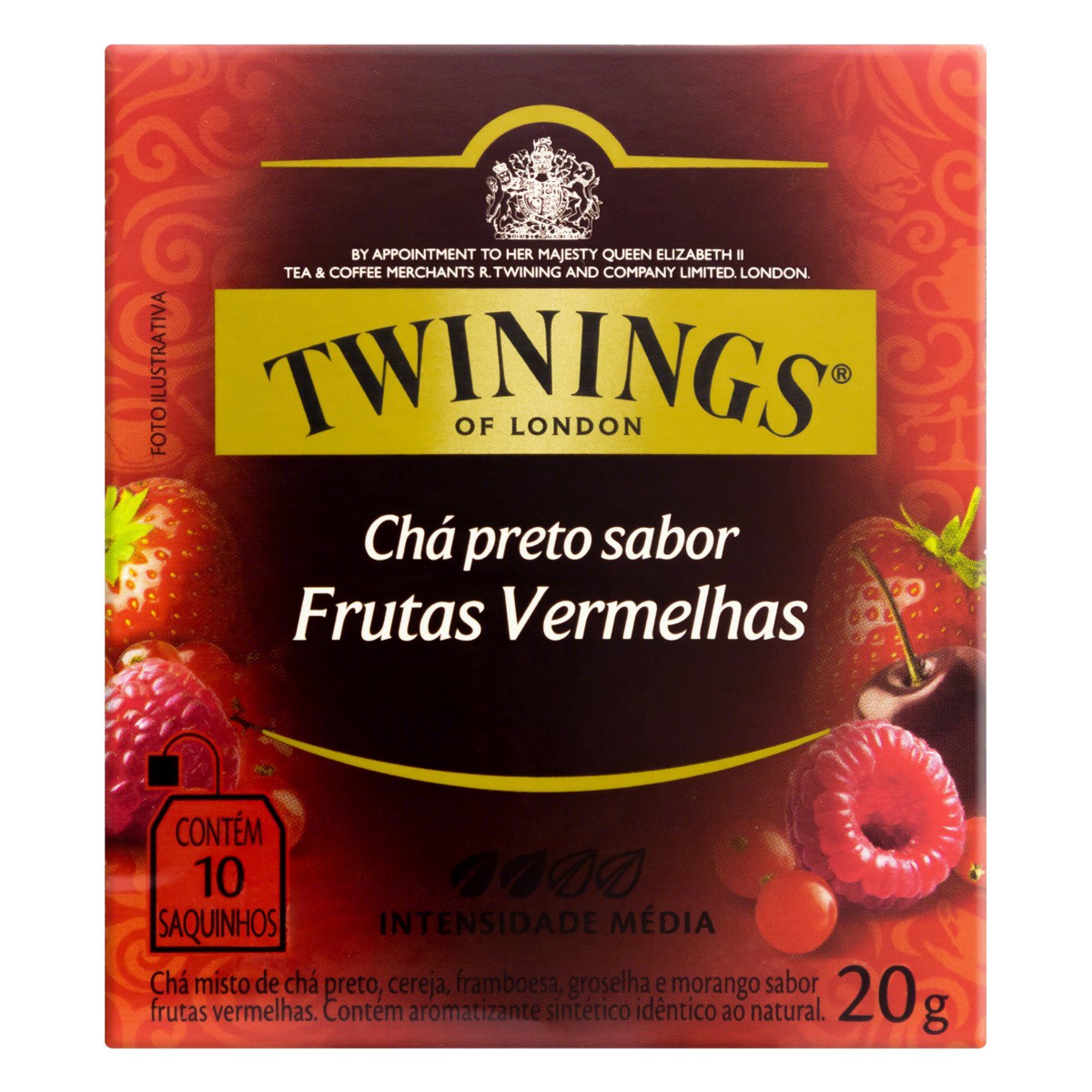 Chá Twinings Preto Frutas Vermelhas Kit 12 Caixas 10 Un 120 Sachês ...