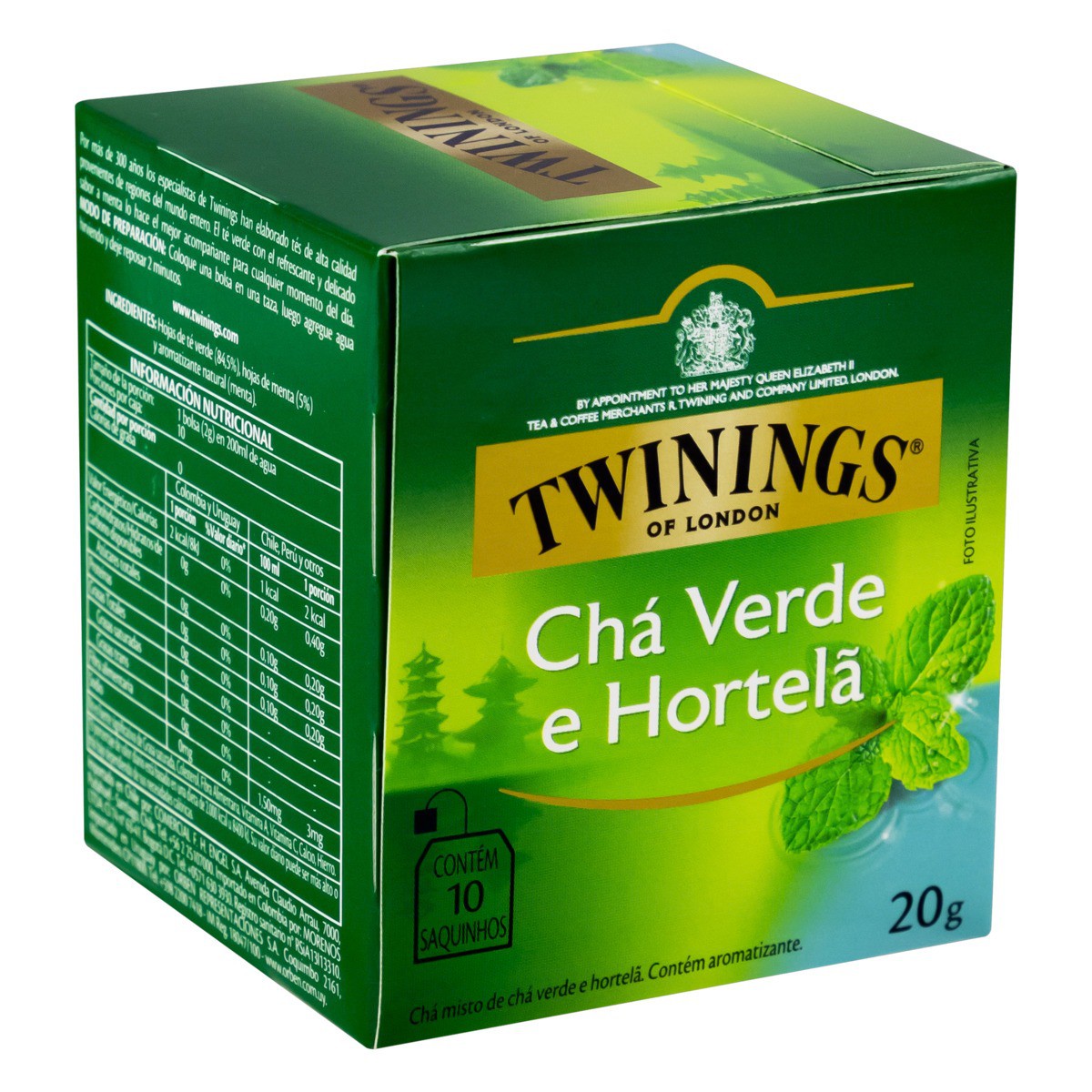 Chá Twinings Verde e Hortelã Kit 12 Caixas 10 Un 120 Sachês - ChaPires ...