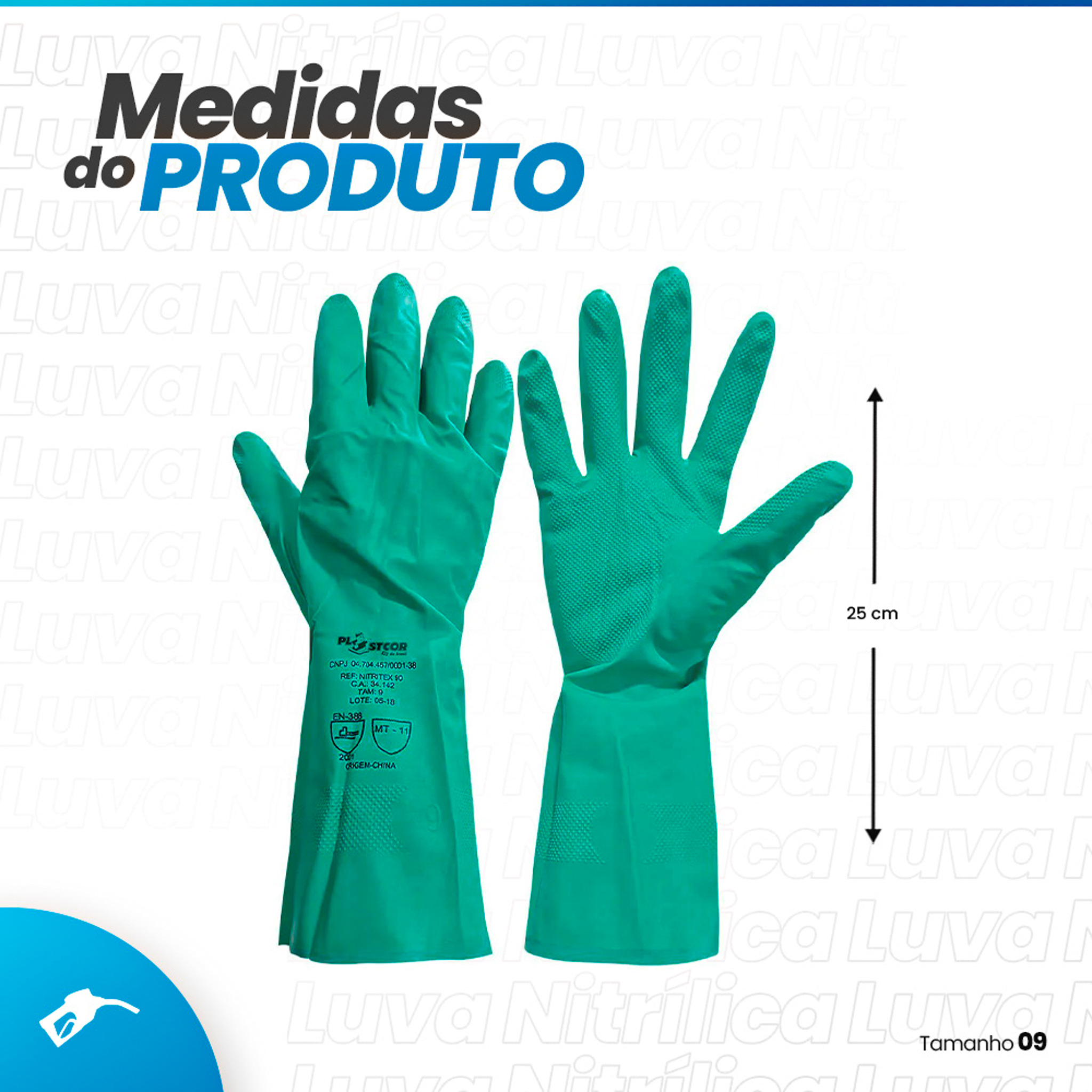 Luva Nitrílica - Para Combustivel - SeuPosto.Com | Equipamentos para ...