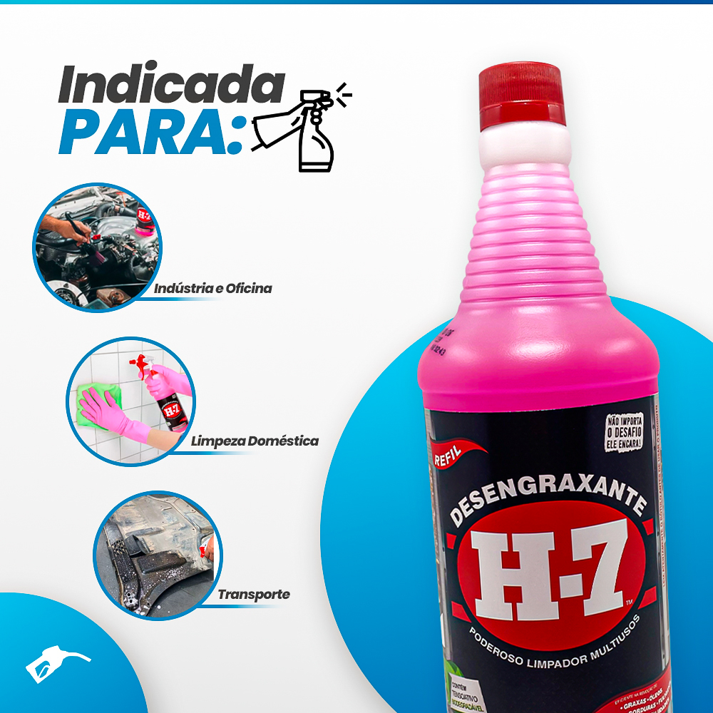 Desengraxante H7 1 litro Refil - Multiuso - SeuPosto.com | Equipamentos ...