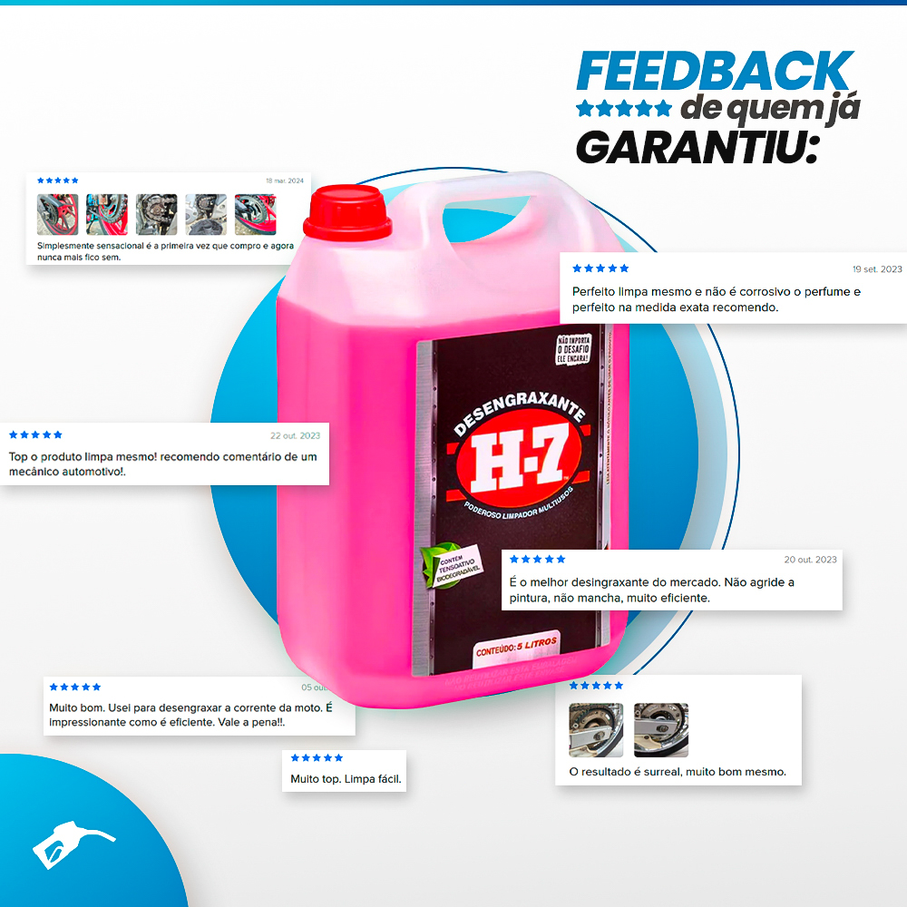 Desengraxante Limpeza Pesada Multiuso 5 Litros - H7 - SeuPosto.com ...