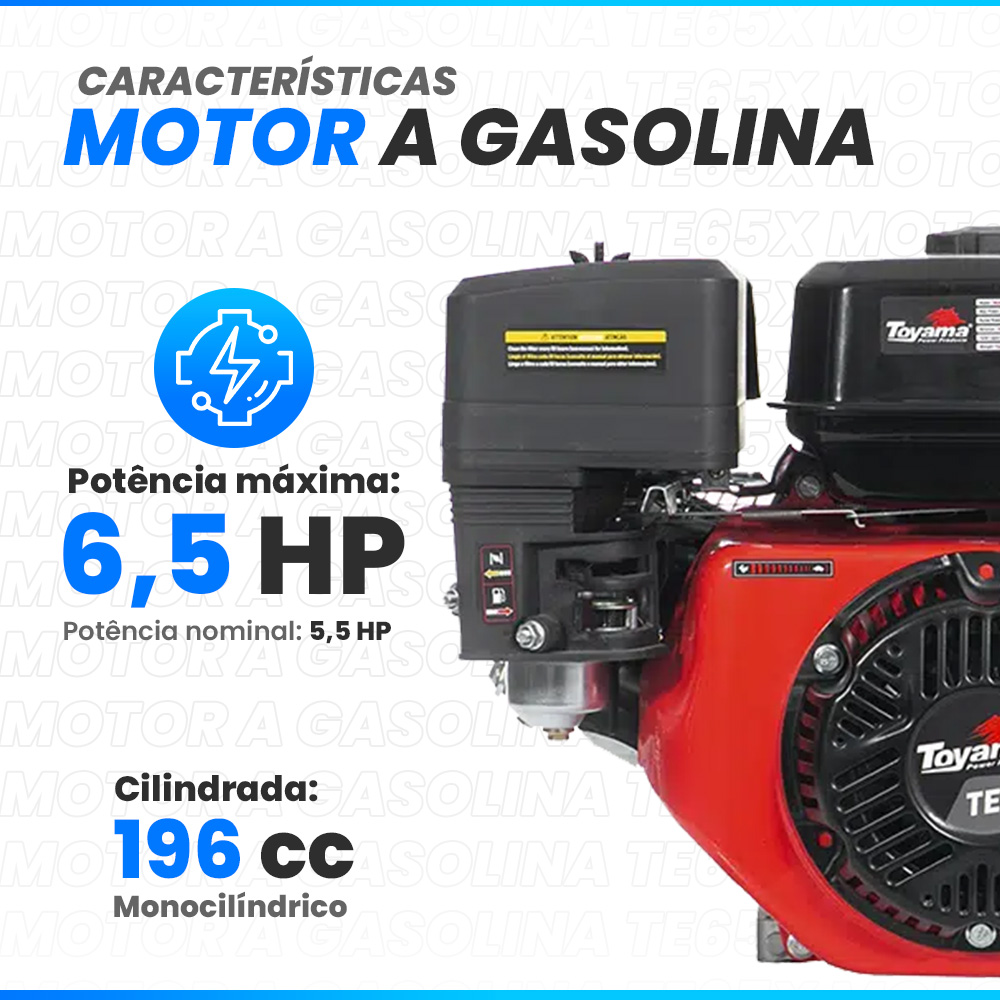 Motor a Gasolina TE65X - 6,5 HP 196 cc - Toyama - SeuPosto.Com | Equipamentos para Posto e ...