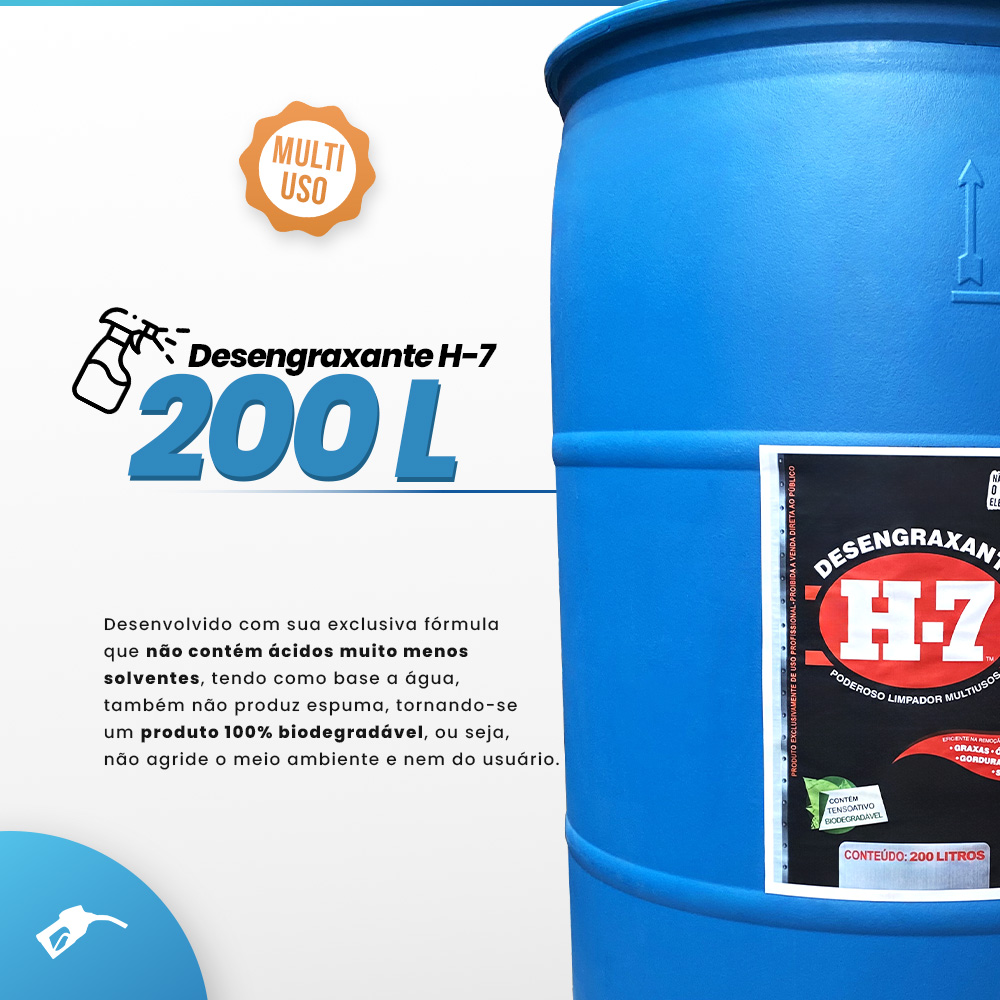 Desengraxante H7 para Limpeza Pesada 200 Litros - SeuPosto.com ...