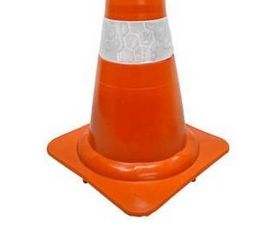 Cone de Sinalização Emborrachado Flexível - Laranja e Branco - SeuPosto ...