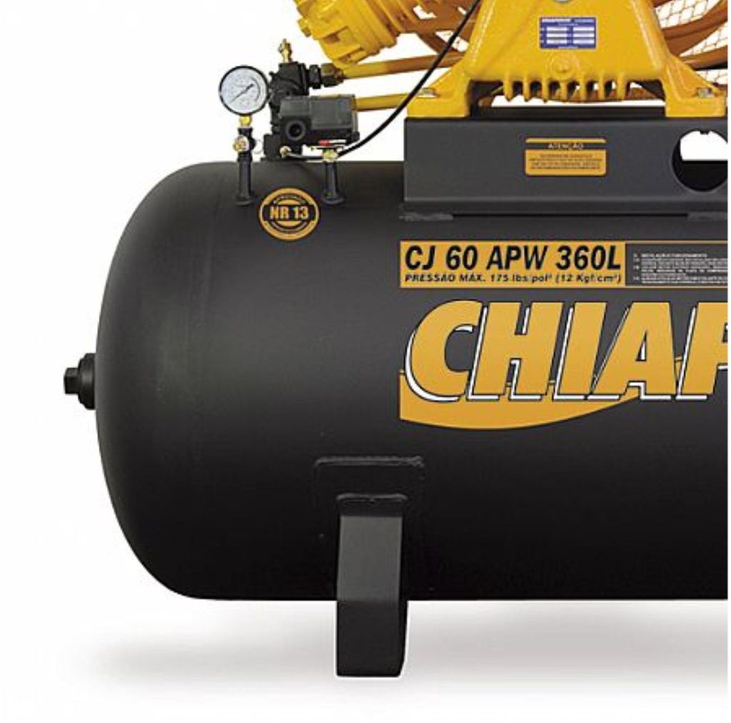 Compressor de Ar Industrial Motor Blindado 60 pés 360 Litros ...