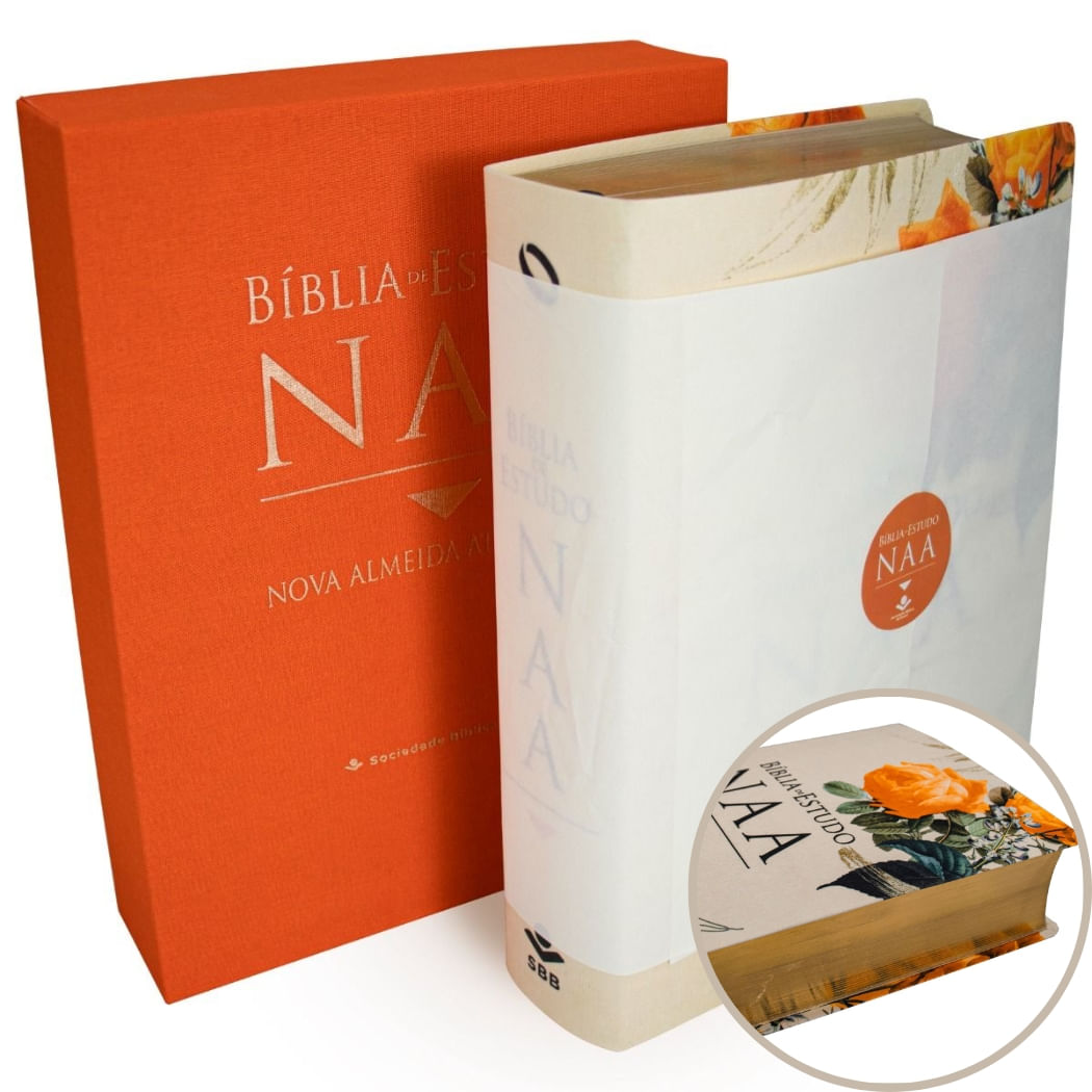 Bíblia de Estudo NAA, Lírica Laranja • Livraria 100% Cristão - 100% ...