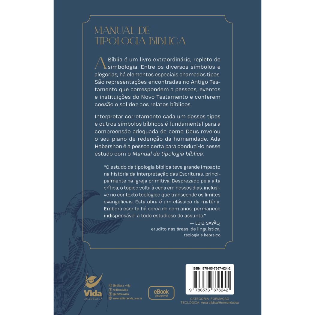 Manual de Tipologia Bíblica, Ada Habershon - Vida - 2. Edição - 100% ...