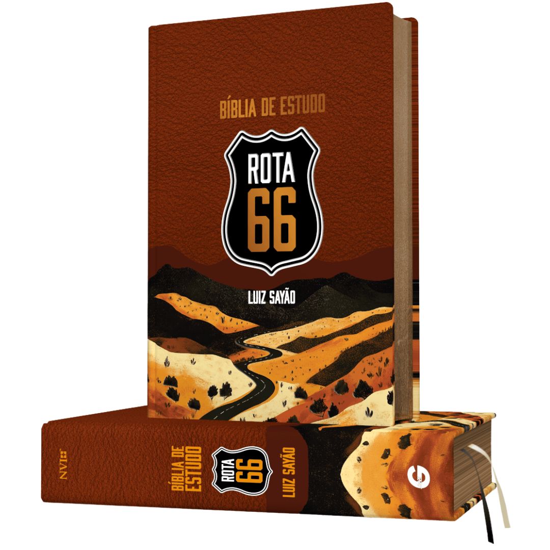 Bíblia de Estudo Rota 66 NVI - Capa Luxo - Luiz Sayão | 100% Cristão ...