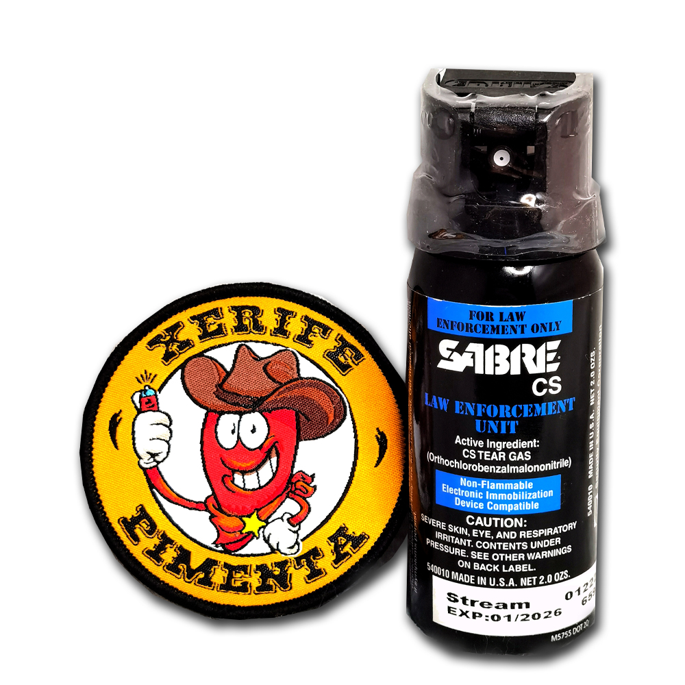 Spray de Pimenta Sabre CS Uso Policial com Gás Lacrimogênio - SPRAY DE ...
